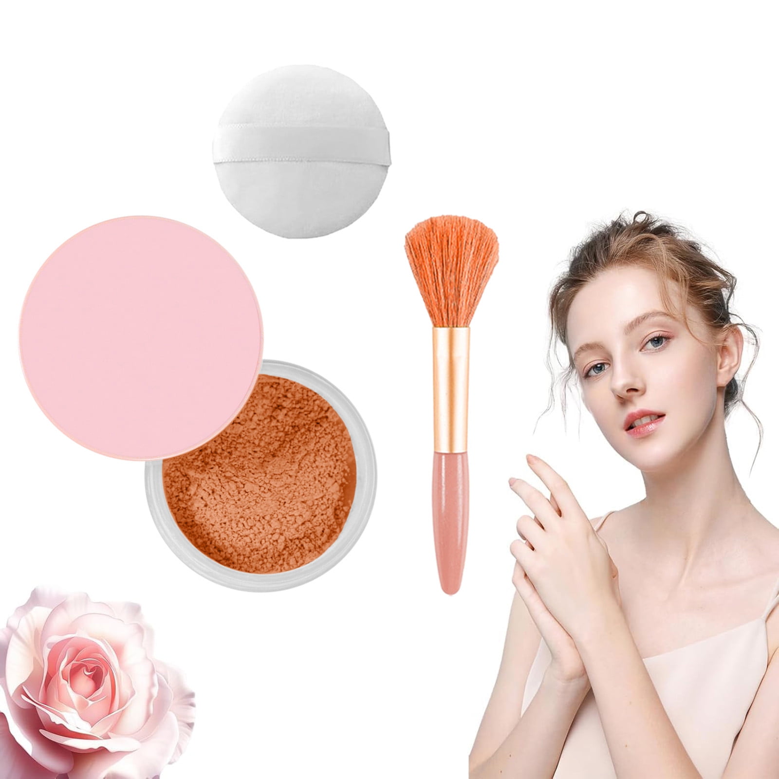 Blurring Setting Powder, Compact Powder Blush, Long-Lasting, Matte ...
