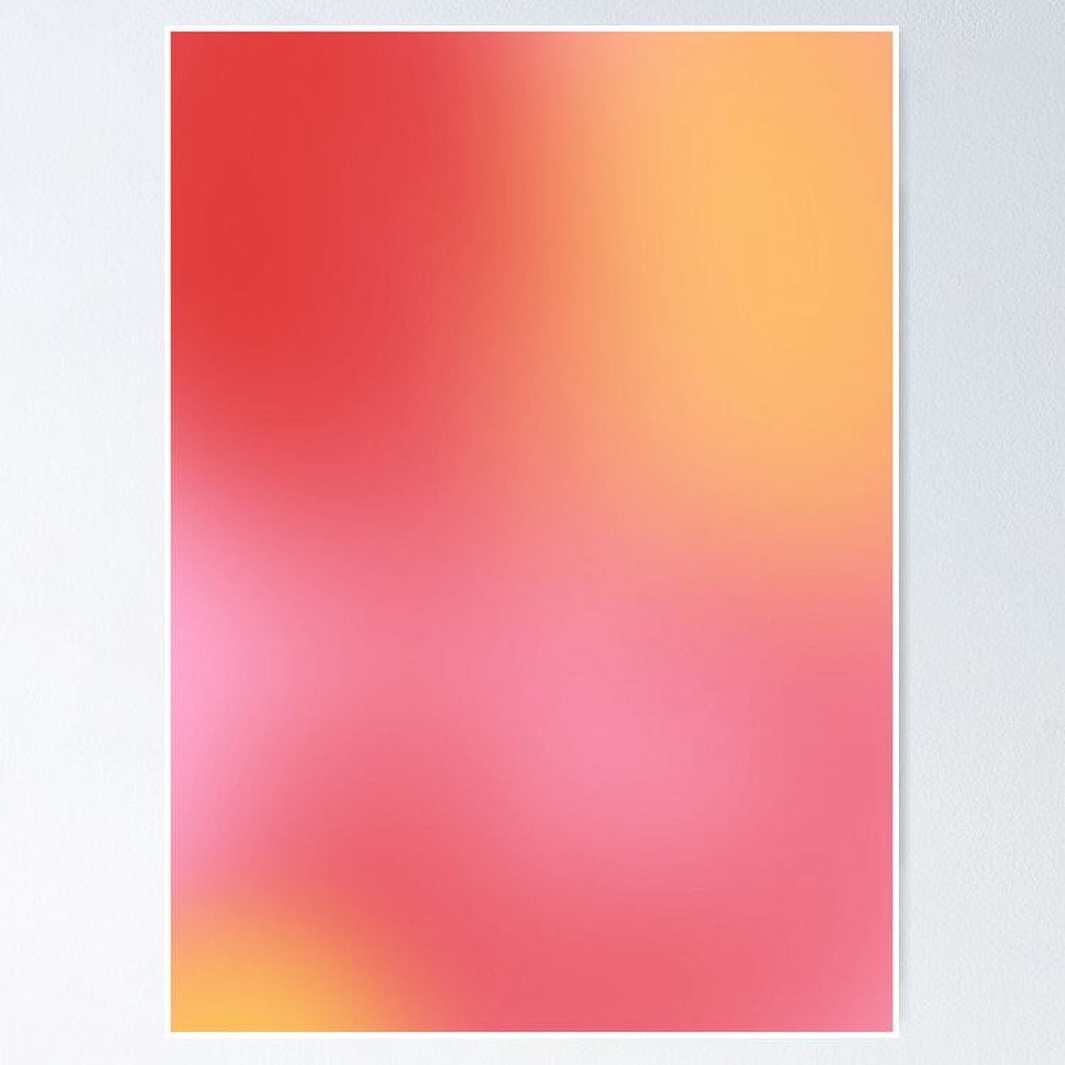 Blurry Print Pink Red Yellow UNFRAMED Poster, 16x24 - Walmart.com