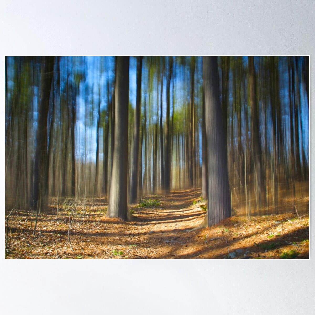 Blurry Trees Poster Wall Art, Modern Wall Decor For Living Room Bedroom ...