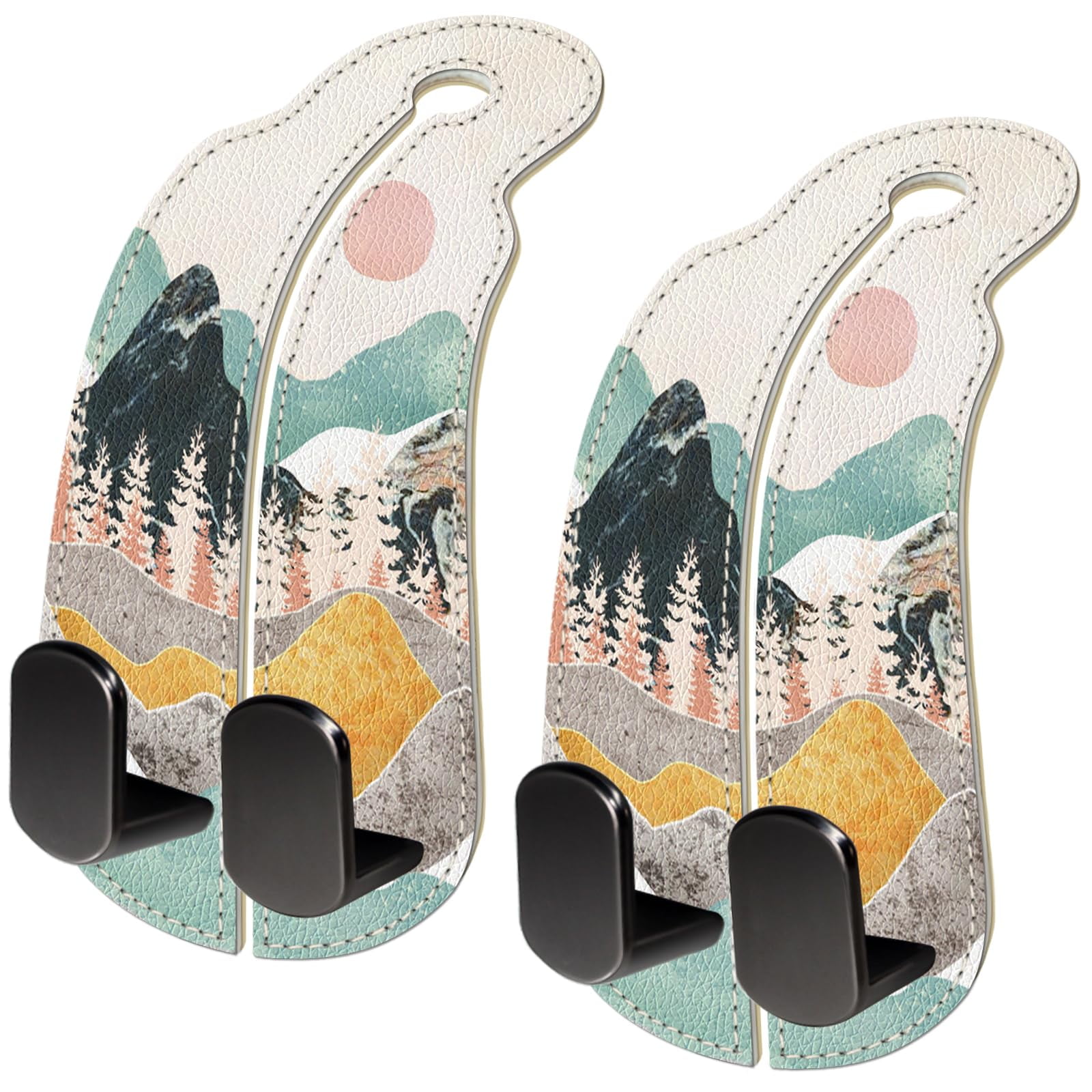 Blusabaca 2PCS Car Seat IFF17 Back Storage Headrest Hooks, Sunrise ...