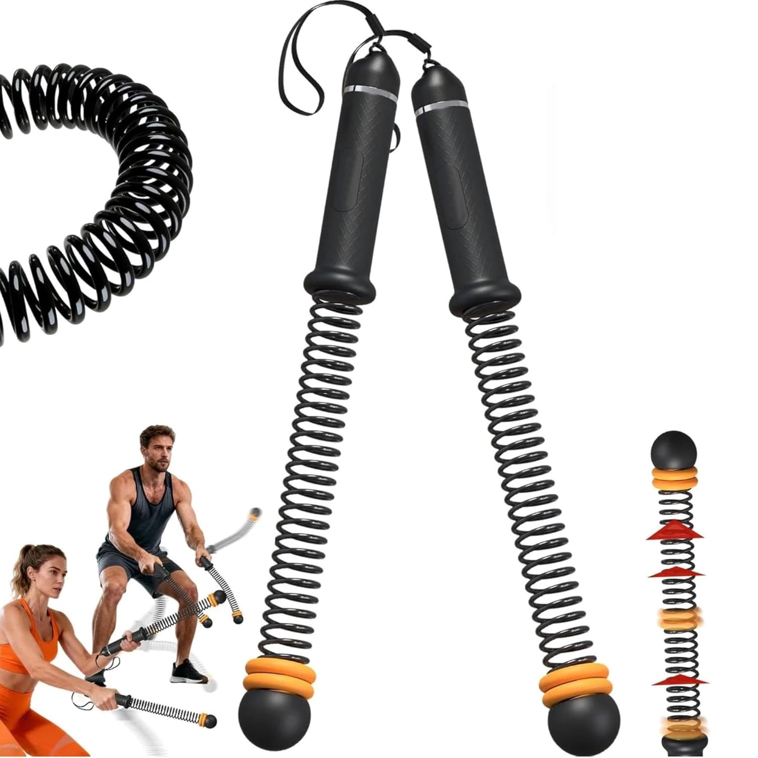 Blusea Adjustable Ropeless Battle Ropes for Home Gym for Men & Women ...
