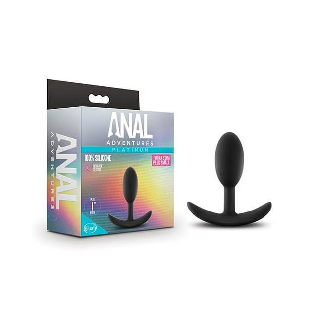 Blush Anal Adventures Platinum Silicone Vibra Slim Plug Small - Black - Walmart.com