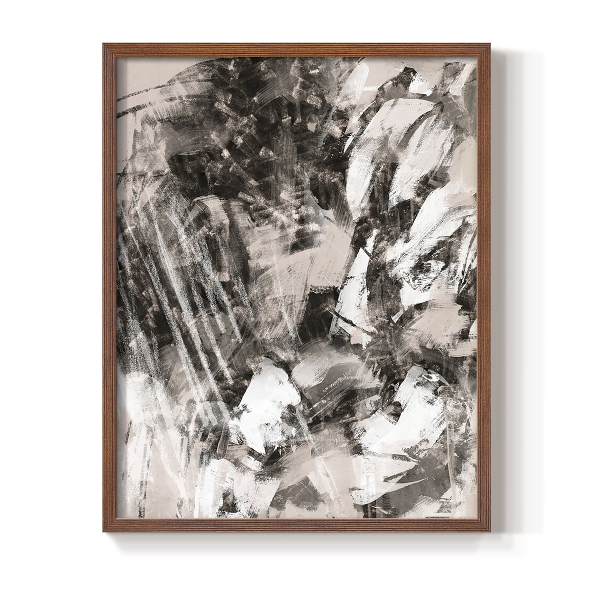 Blush Blackboard I Framed Print in Brown Solid Wood Framed Print No ...