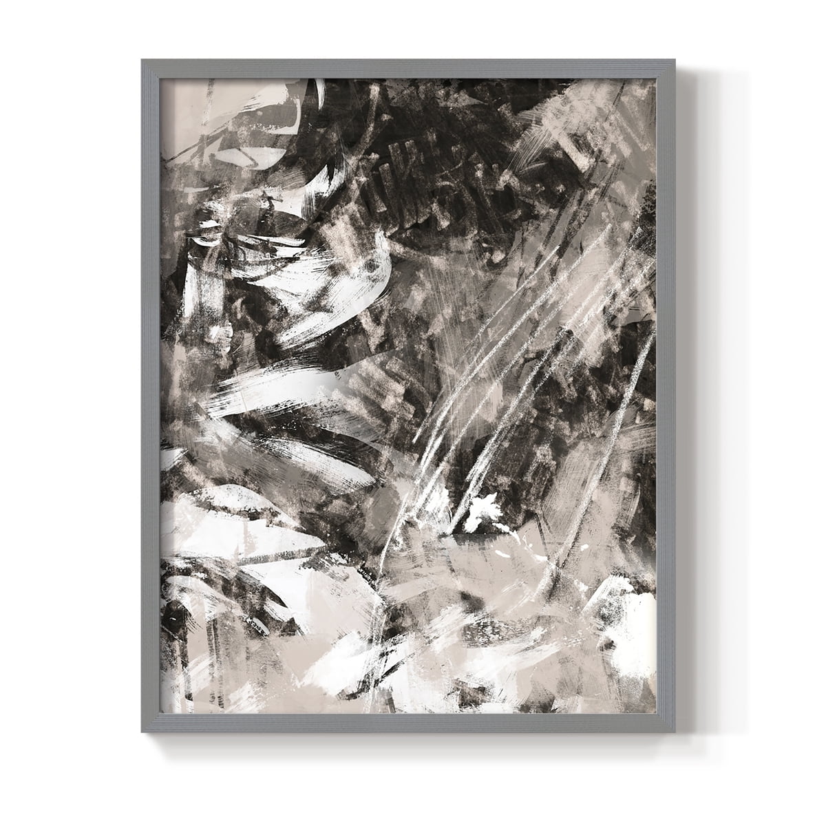 Blush Blackboard II Framed Print in Gray Solid Wood Framed Print No ...