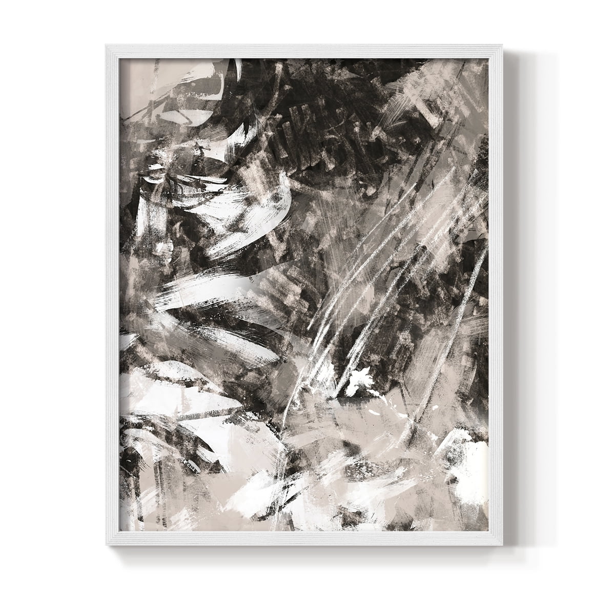 Blush Blackboard II Framed Print in White Solid Wood Framed Print No ...
