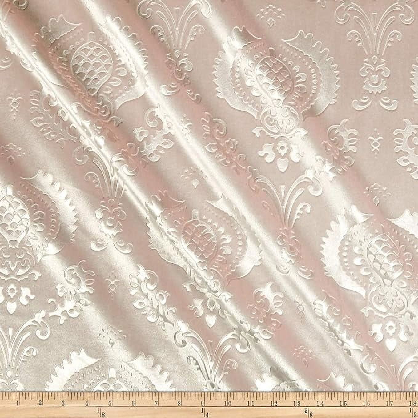 Blush Brocade Velvet Damask Fabric, Ideal Embossed Material for ...