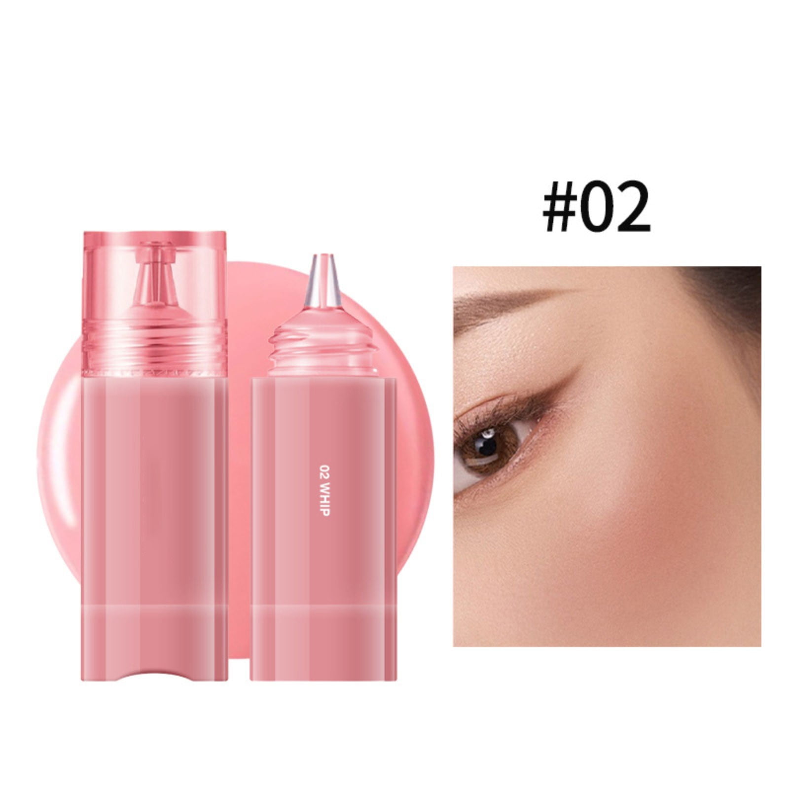 Blush Brush for Cheeks Glimmer Drops Liquid for Cheeks Liquid to Velvety Powder Finish Glowy ...