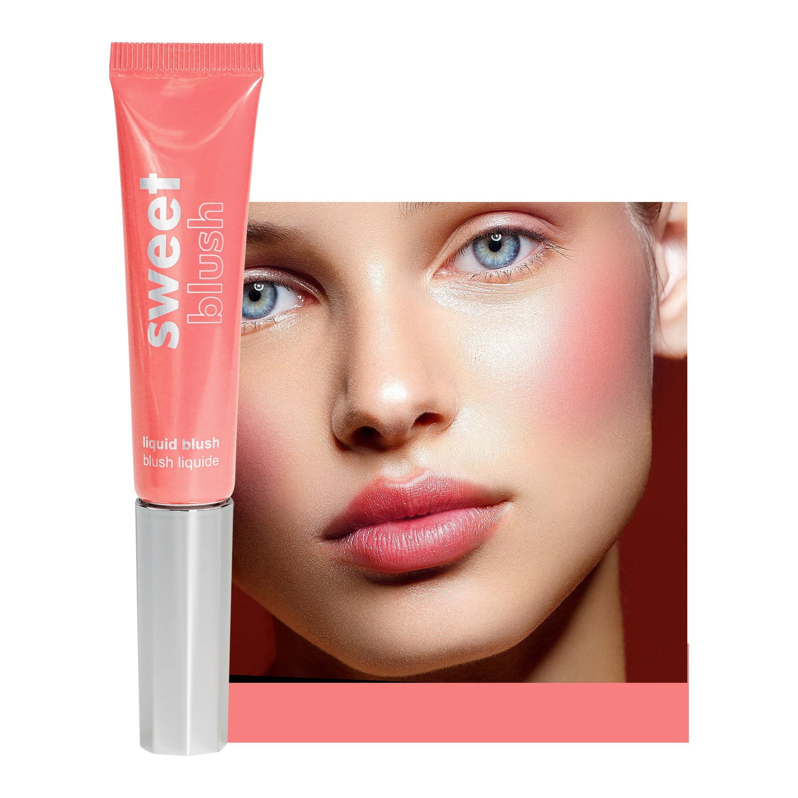 Blush for Cheeks,Monochromatic Liquid Powder Blusher Air Feeling Light ...