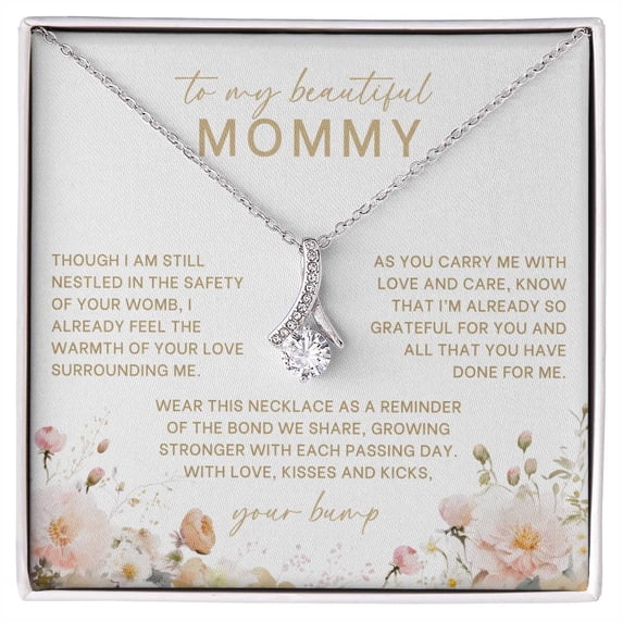 Blush Floral From The Bump Mom Necklace A Meaningful Necklace Perfect ...