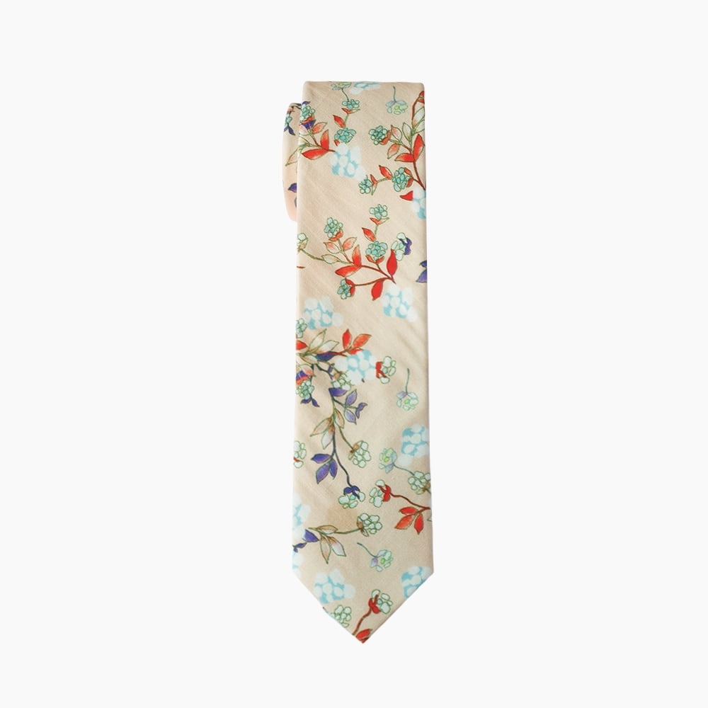 Blush Floral Skinny Necktie, Wedding Gift, Vintage Men's Tie - Walmart.com