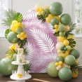 Blush Fronds Arch Backdrop Cover 4 FT, Rustic Rose Pink Leaf Plant ...