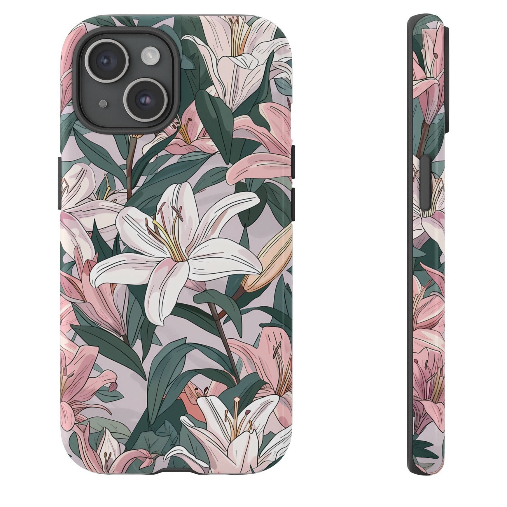 Blush Lily Glow Phone Case Pastel Botanical Bloom Art for iPhone 17 ...