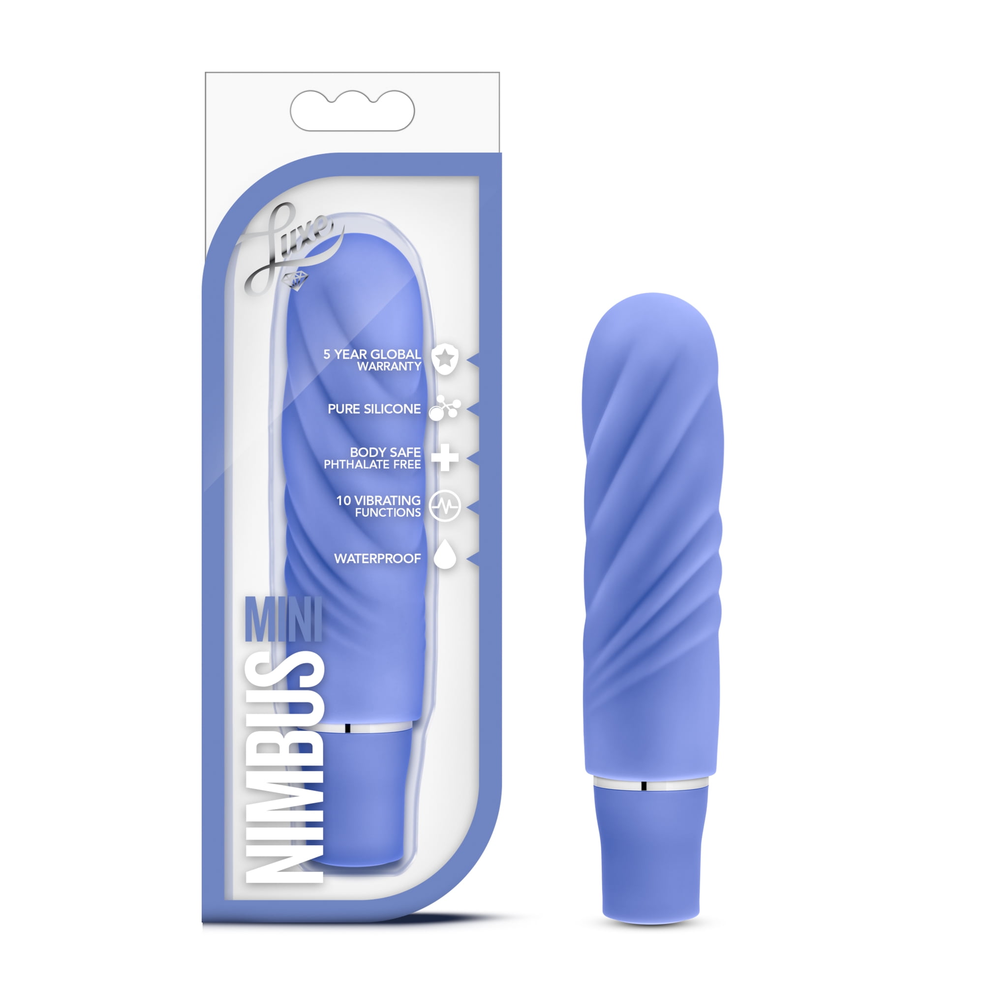 Blush Luxe Nimbus Mini Silicone Vibrator Periwinkle - Walmart.com