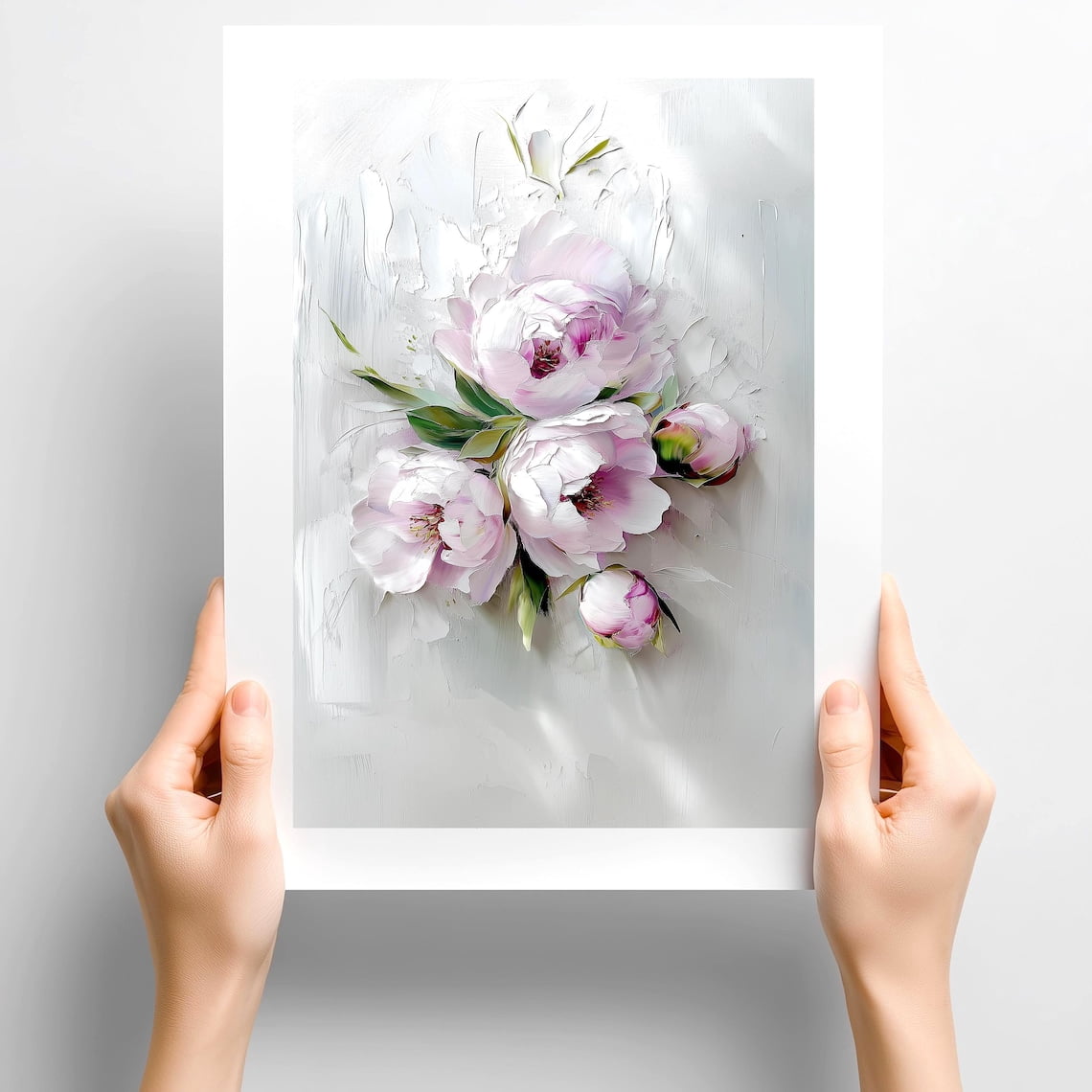 Blush Peony Poster Print, Elegant Floral Wall Decor - Walmart.com