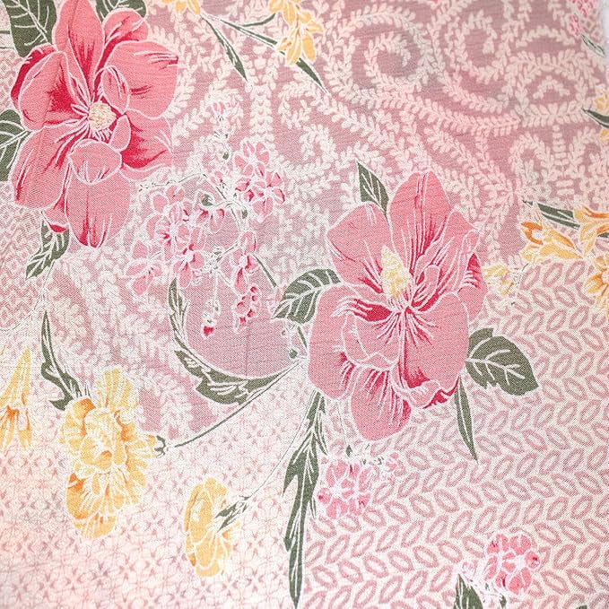 Blush Pink 49" Wide Printed 100% Rayon Crepon Fabric by The Yard-Non ...