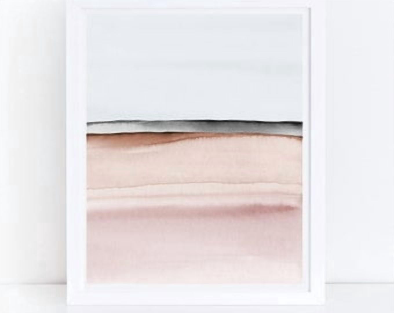 Blush Pink And Grey Poster Bedroom Art Watercolor Blush Pink Art ...