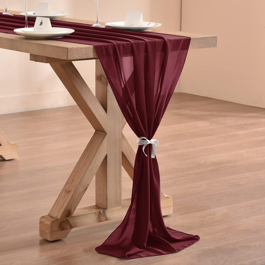 Blush Pink Chiffon Table Runner Easter Spring Boho Rustic 10ft 29x120 ...