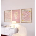 Blush Pink Daisy Print Set Matisse Flower Market Art Set 3 - Walmart.com
