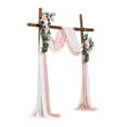Blush Pink & Ivory Artificial Flower Arch Kit (4-Pack) with 21ft Fabric ...
