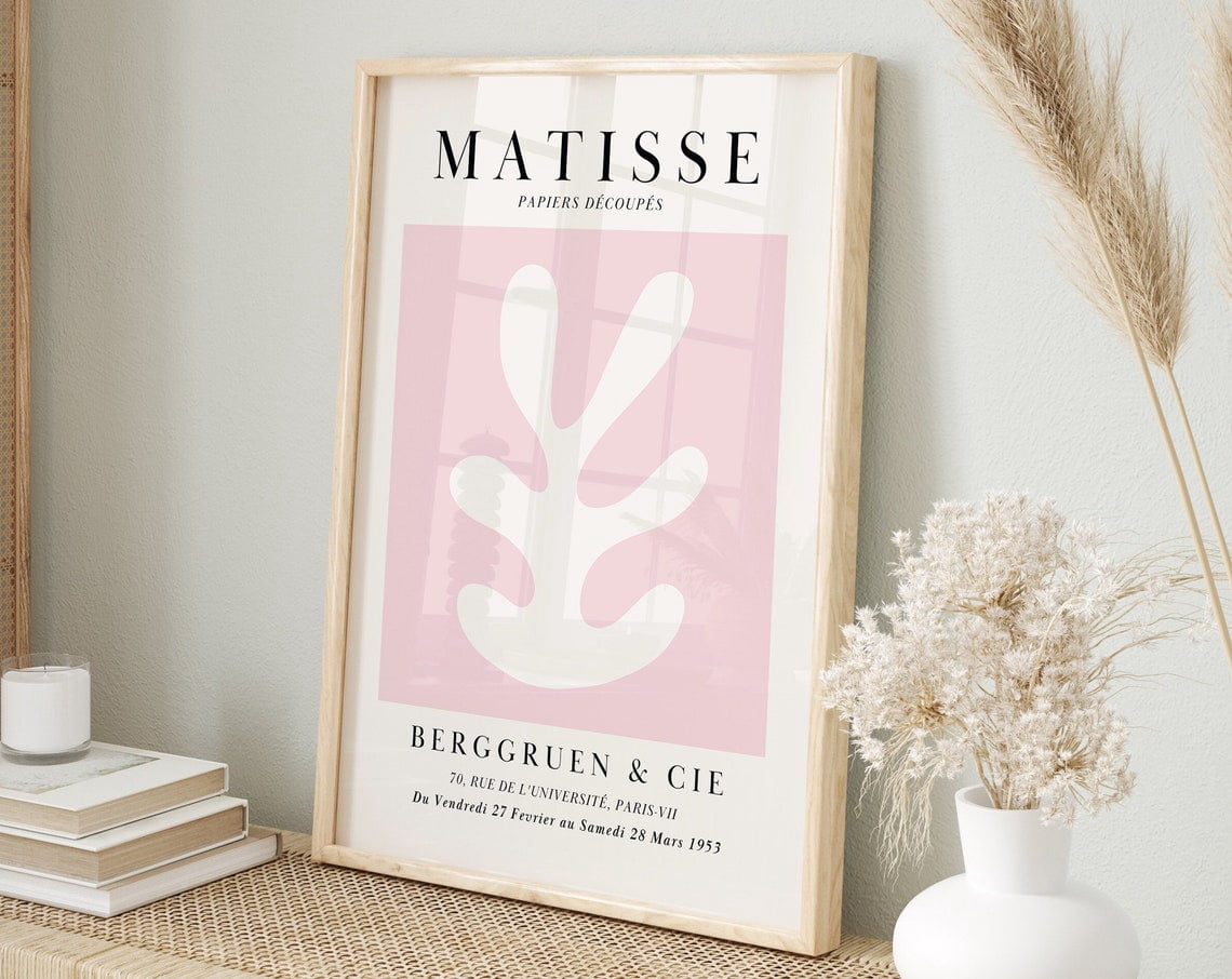 Blush Pink Matisse Print Pastel Wall Decor Henri Matisse Exhibition ...