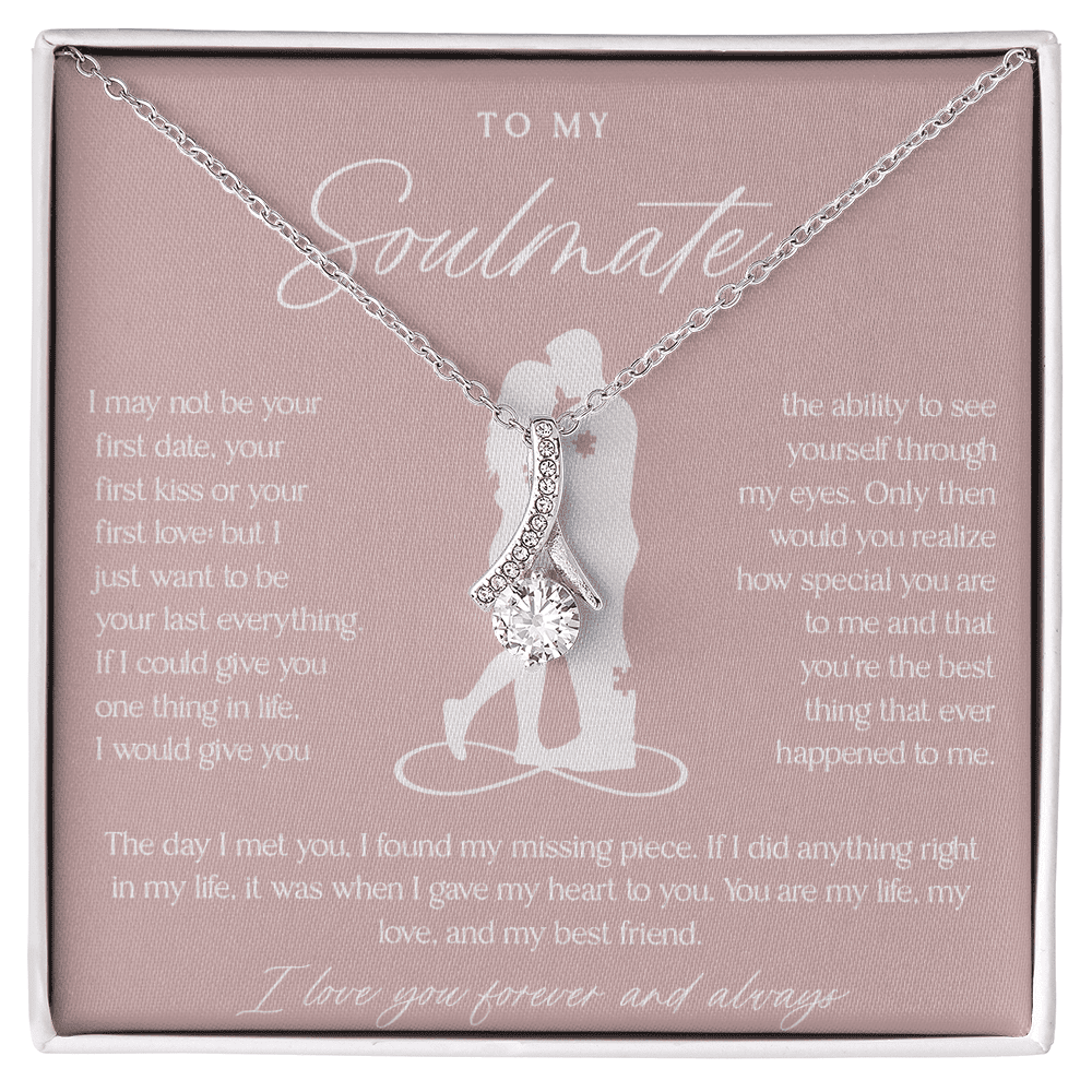 Blush Pink Missing Piece Soulmate Necklace A Meaningful Necklace ...