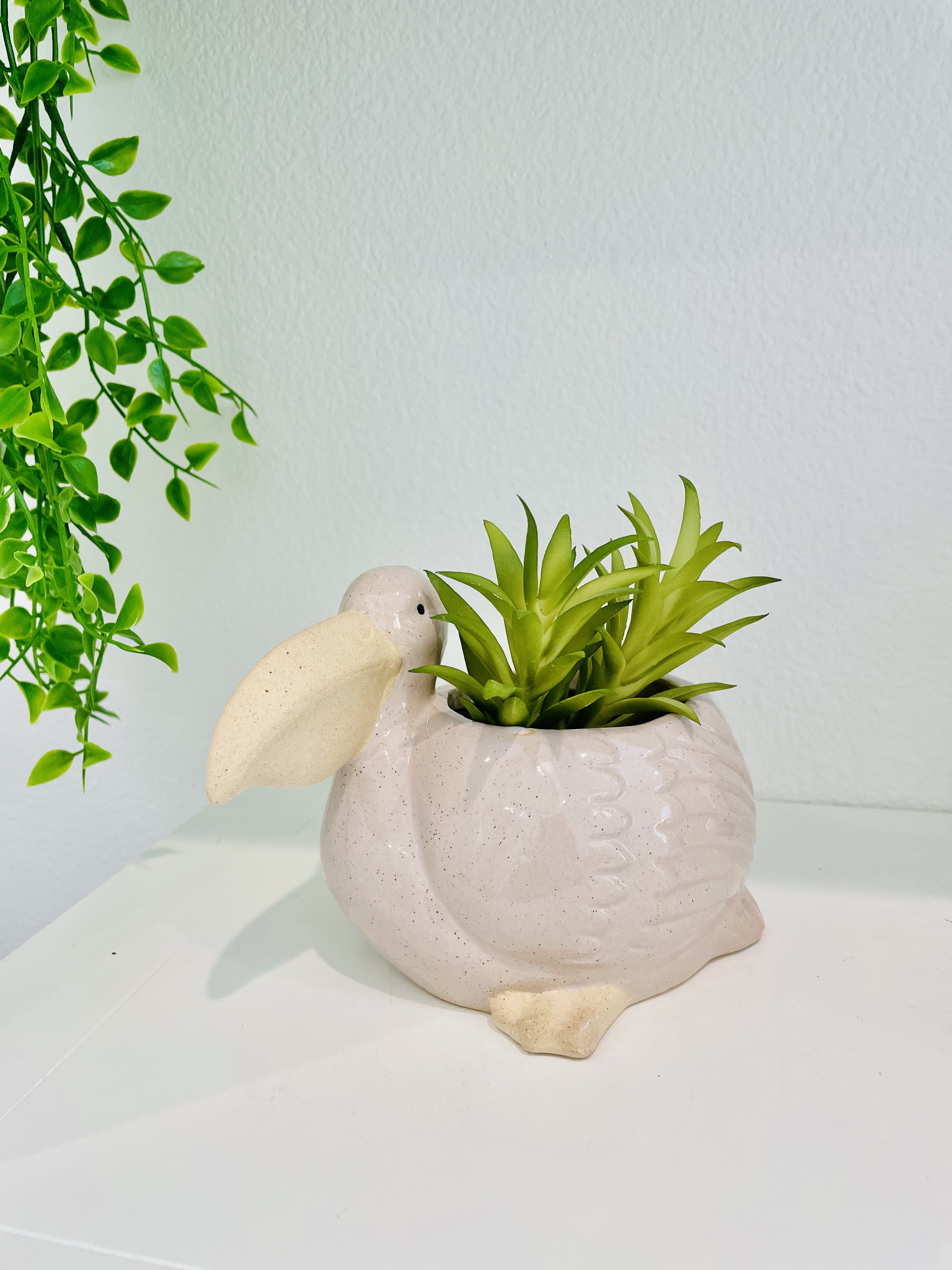 Blush Pink Pelican Planter Pot | Bird Planter Pot | Pelican Pot ...