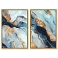 Blush Pink Whimsy 2 Panel Set Canvas Print Blue Wall Art by Art Remedy ...