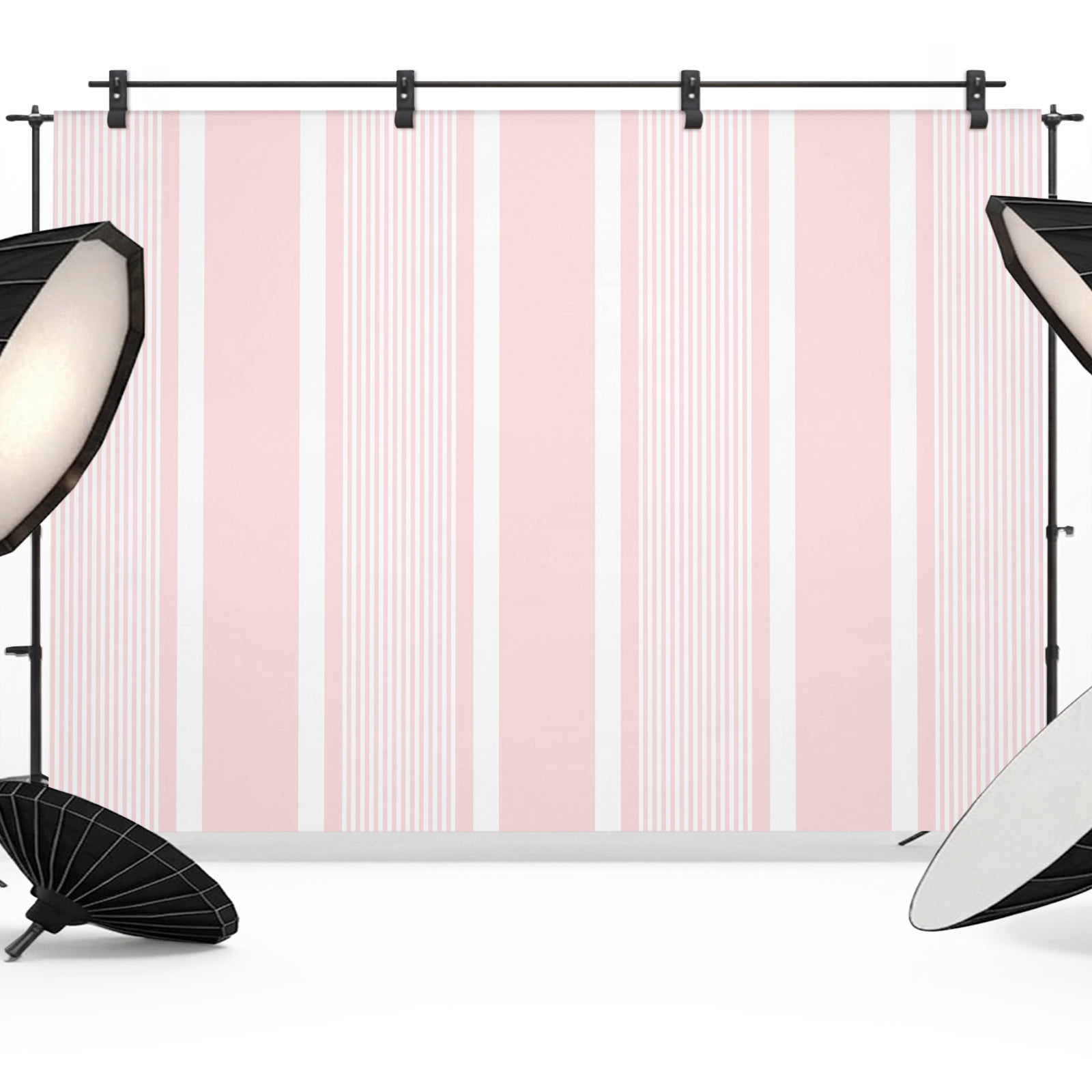 Blush Pink White Stripes Backdrops for Photography, Lines Modern ...