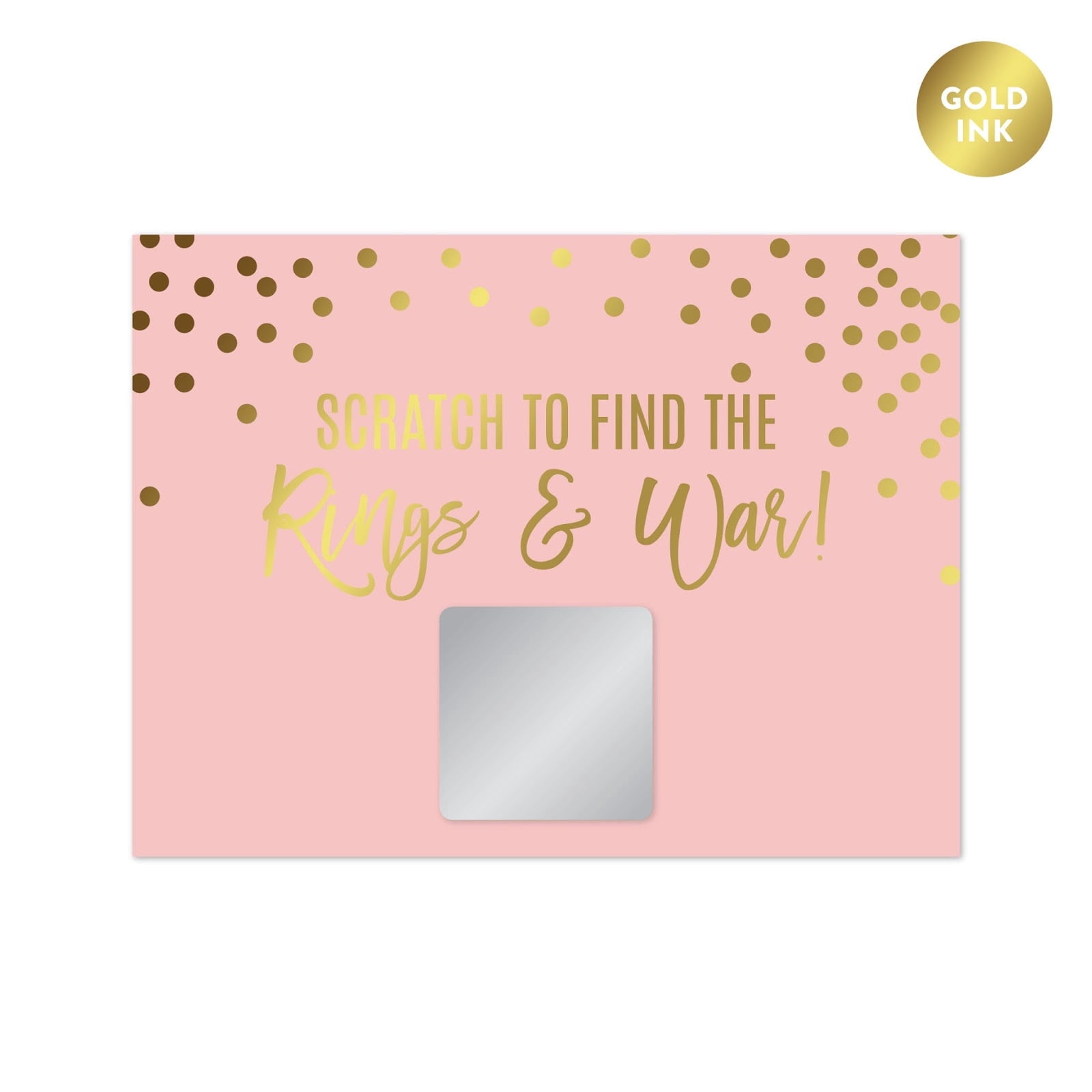 Koyal Wholesale Blush Pink Gold Confetti Bridal Shower Scratch Cards ...