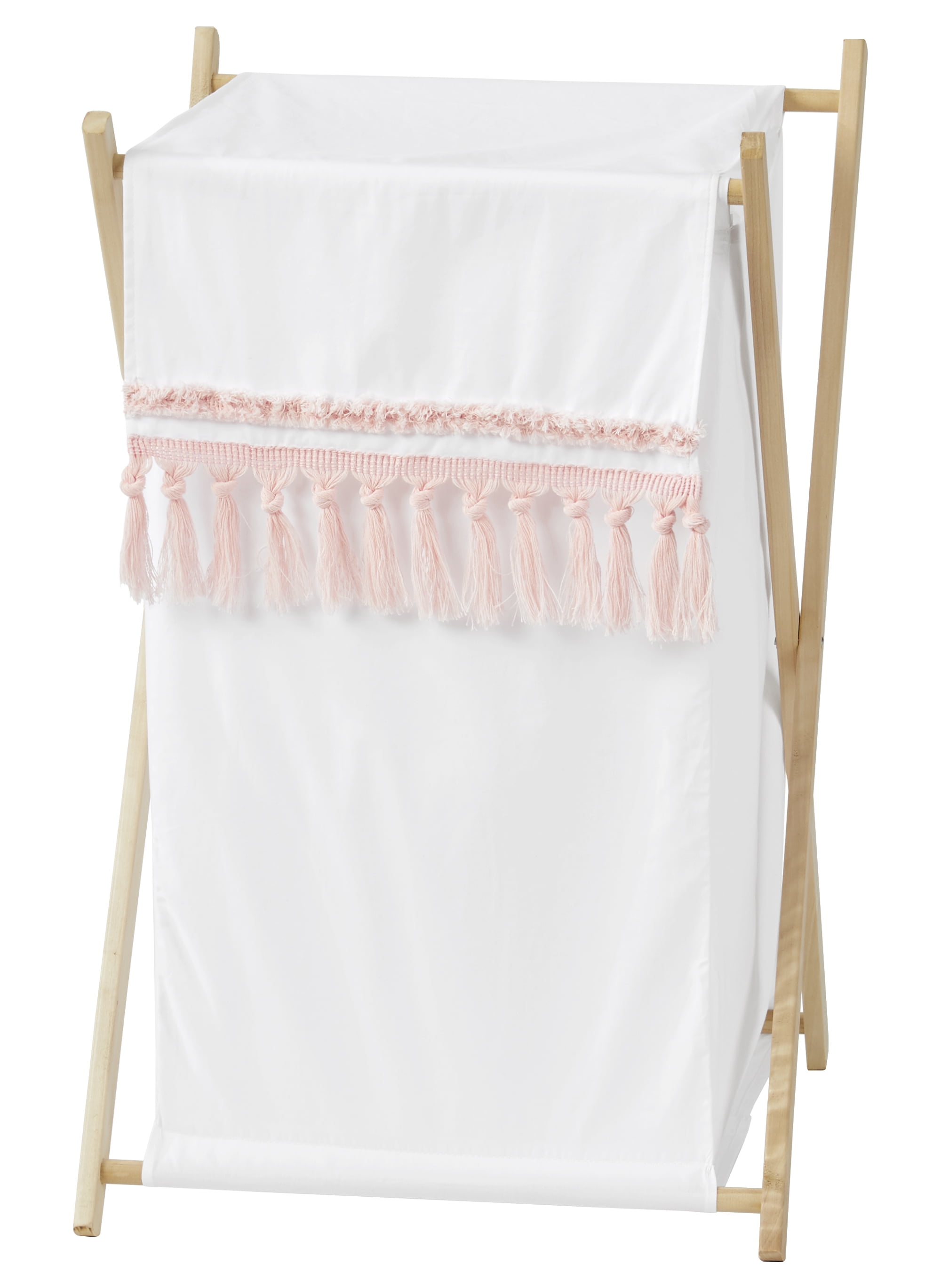 Blush Pink and White Floral Bird Blossom Fabric Laundry Hamper Girl by ...