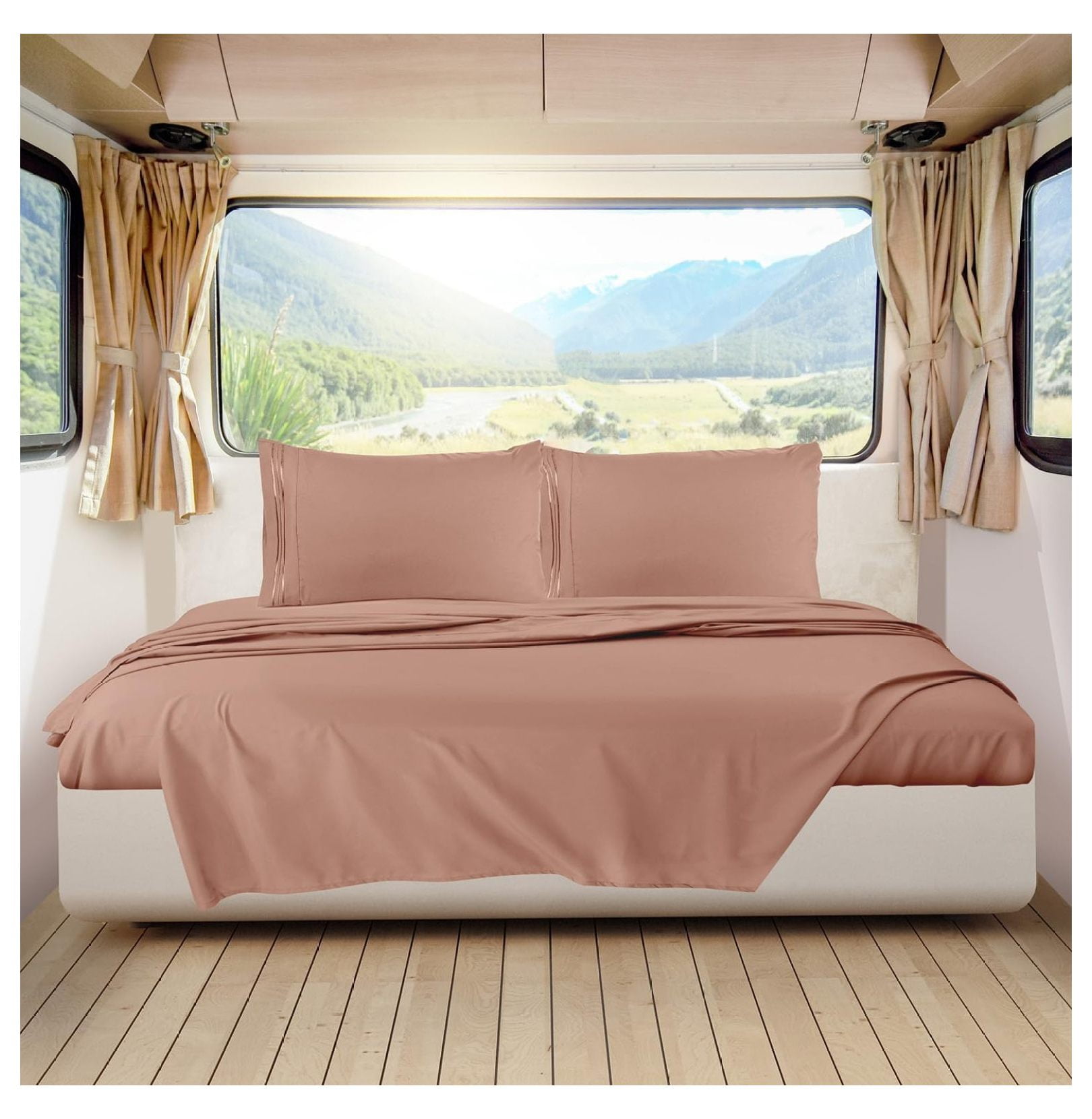 Blush RV Queen Sheets – Super Soft RV Short Queen Sheets for RV Camper ...