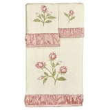 Blush Rose Bath Towel Set Light Cream Bath Hand Fingertip Set of Three ...