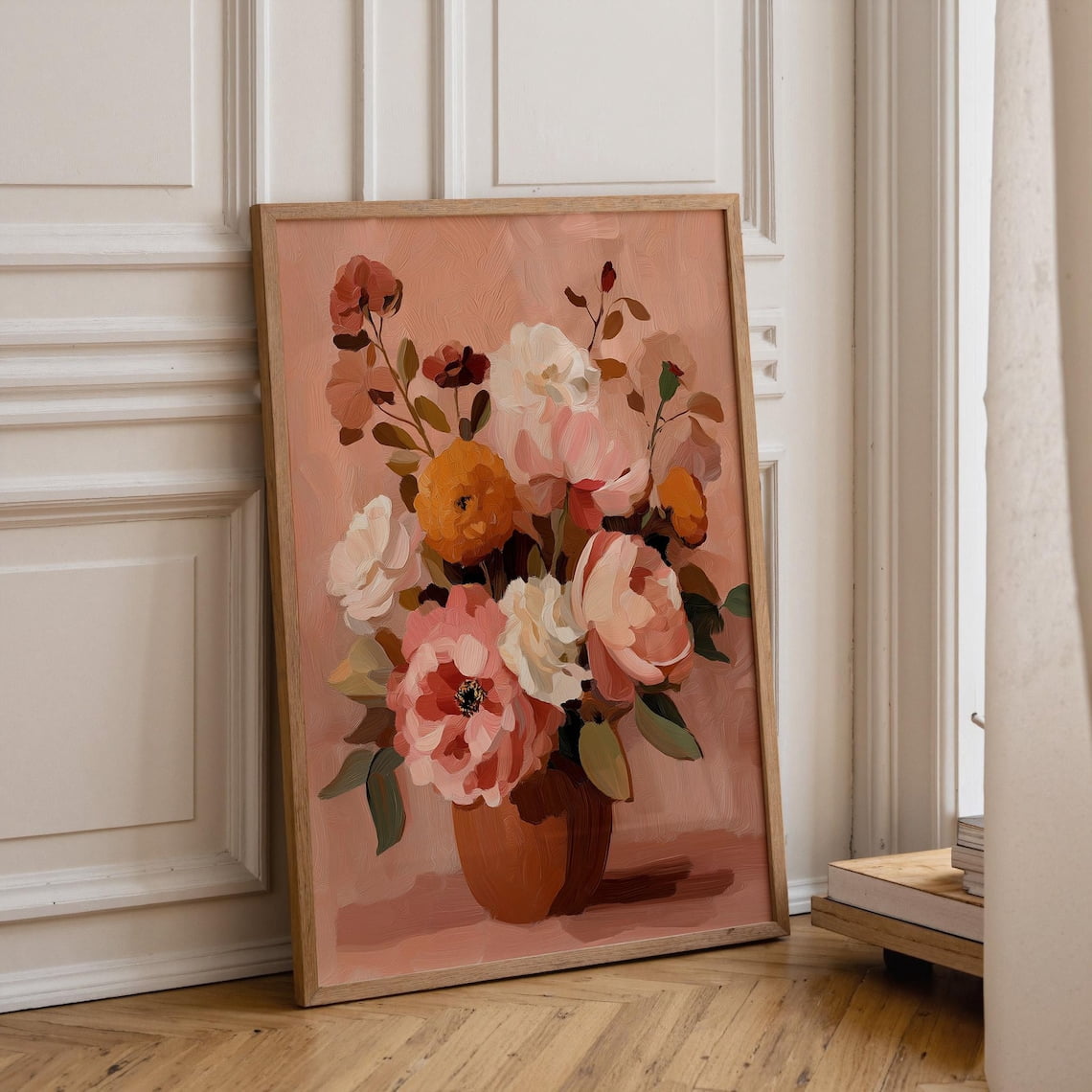 Blush Southwest Floral Wall Art, Desert Boho Botanical Print, Modern ...