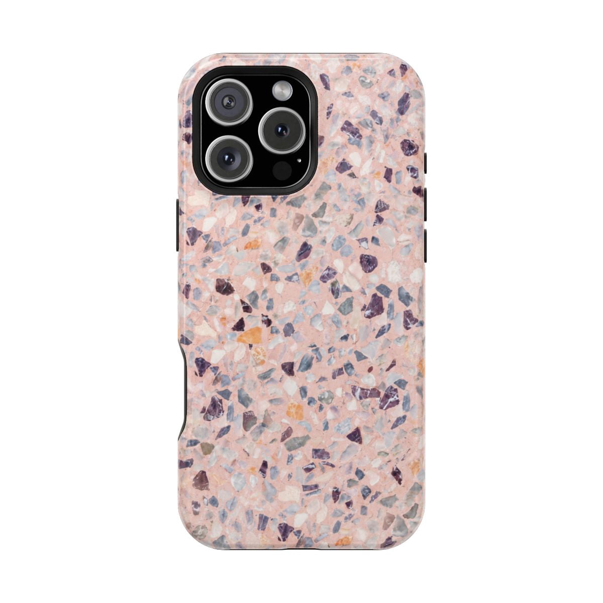 Blush Terrazzo Tough Phone Case, Trendy Speckled Dual Layer Shockproof ...