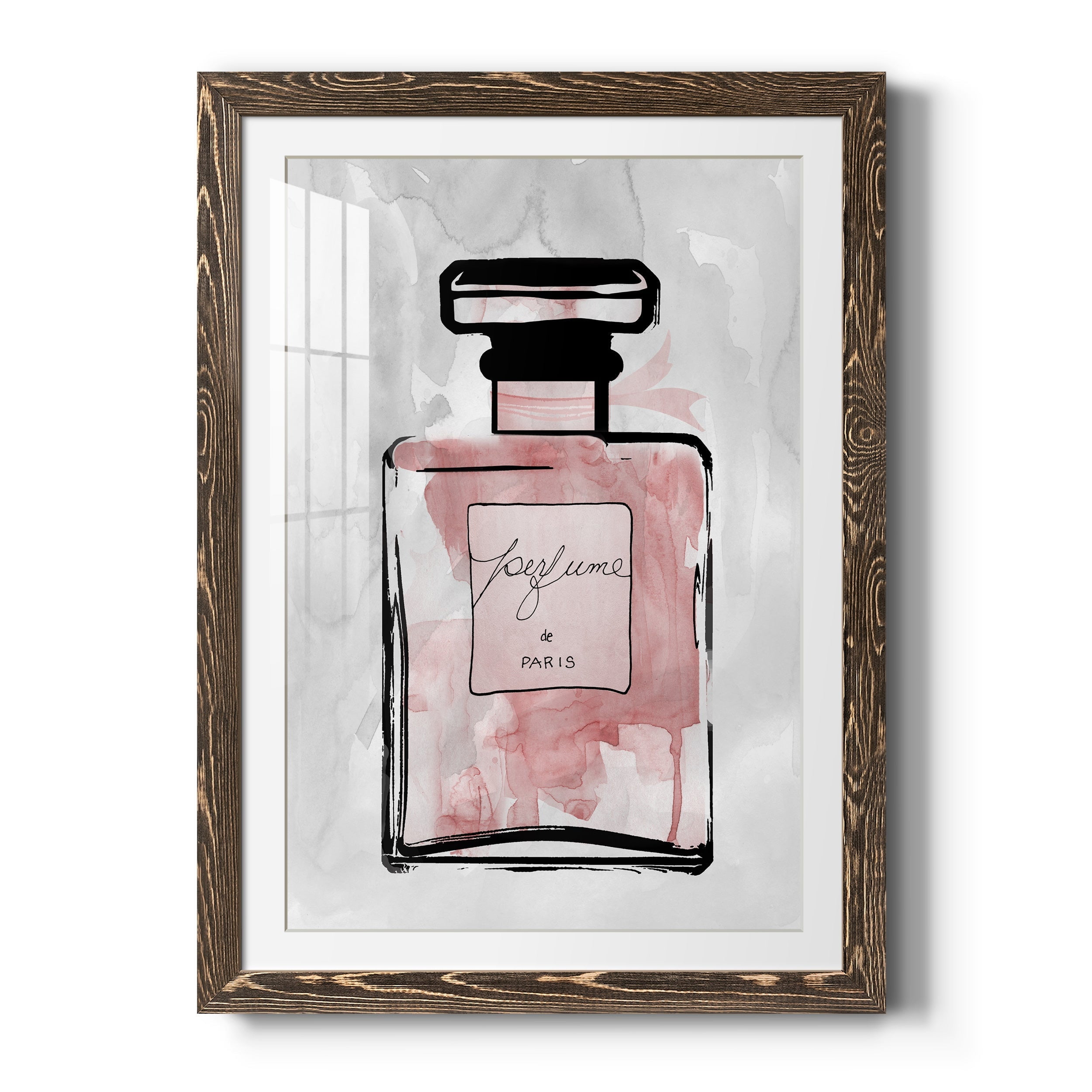 Blush Wash Perfume - Premium Framed Print - Distressed Barnwood Frame ...