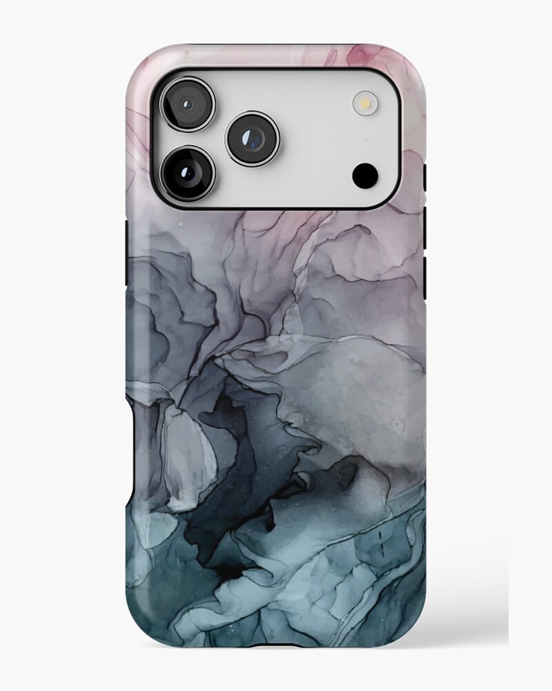 Blush and Payne's Grey Flowing Abstract Painting H136 Premium Durable ...