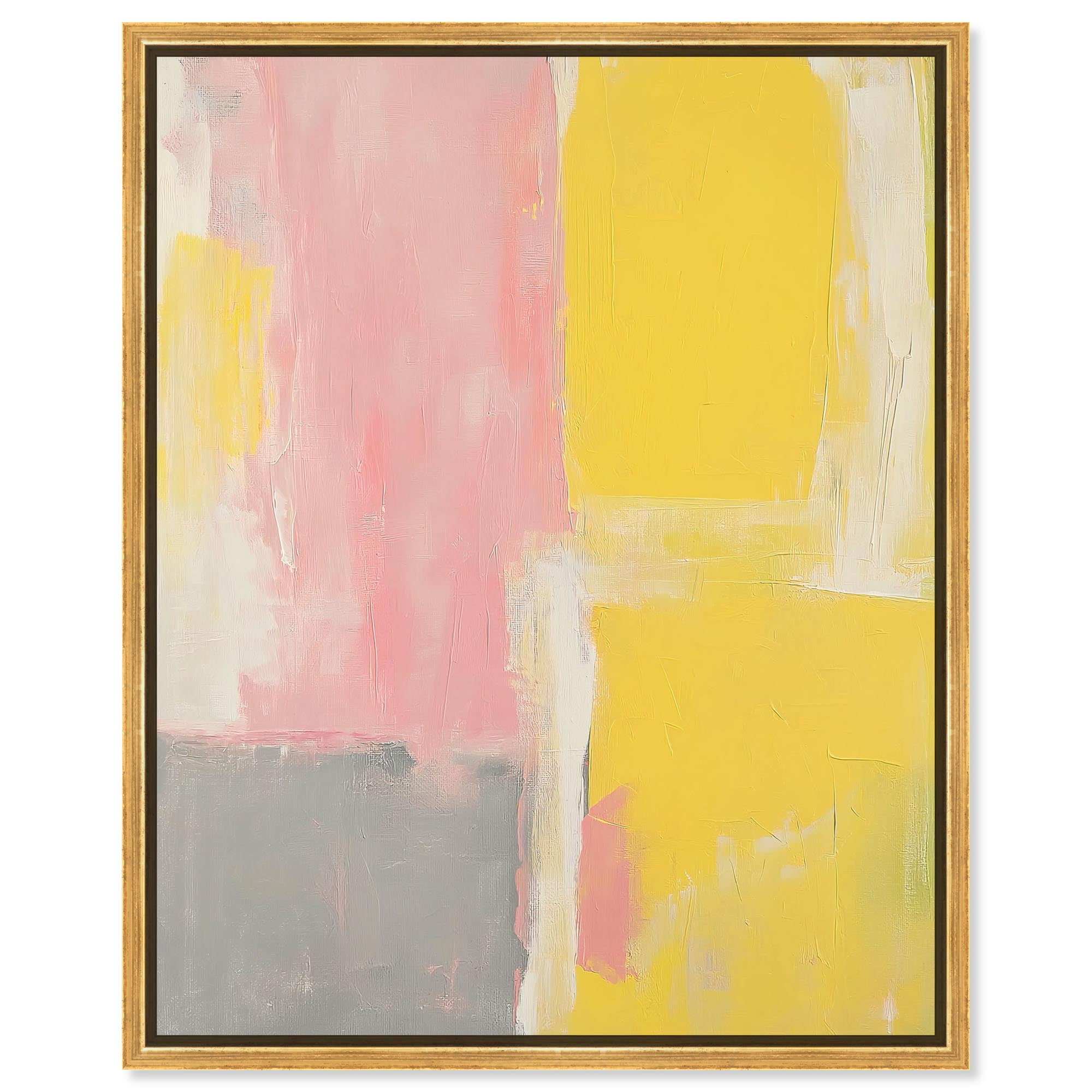 Blush and Sunshine Canvas Bright Cheerful Art by Art Remedy, Gold Frame ...