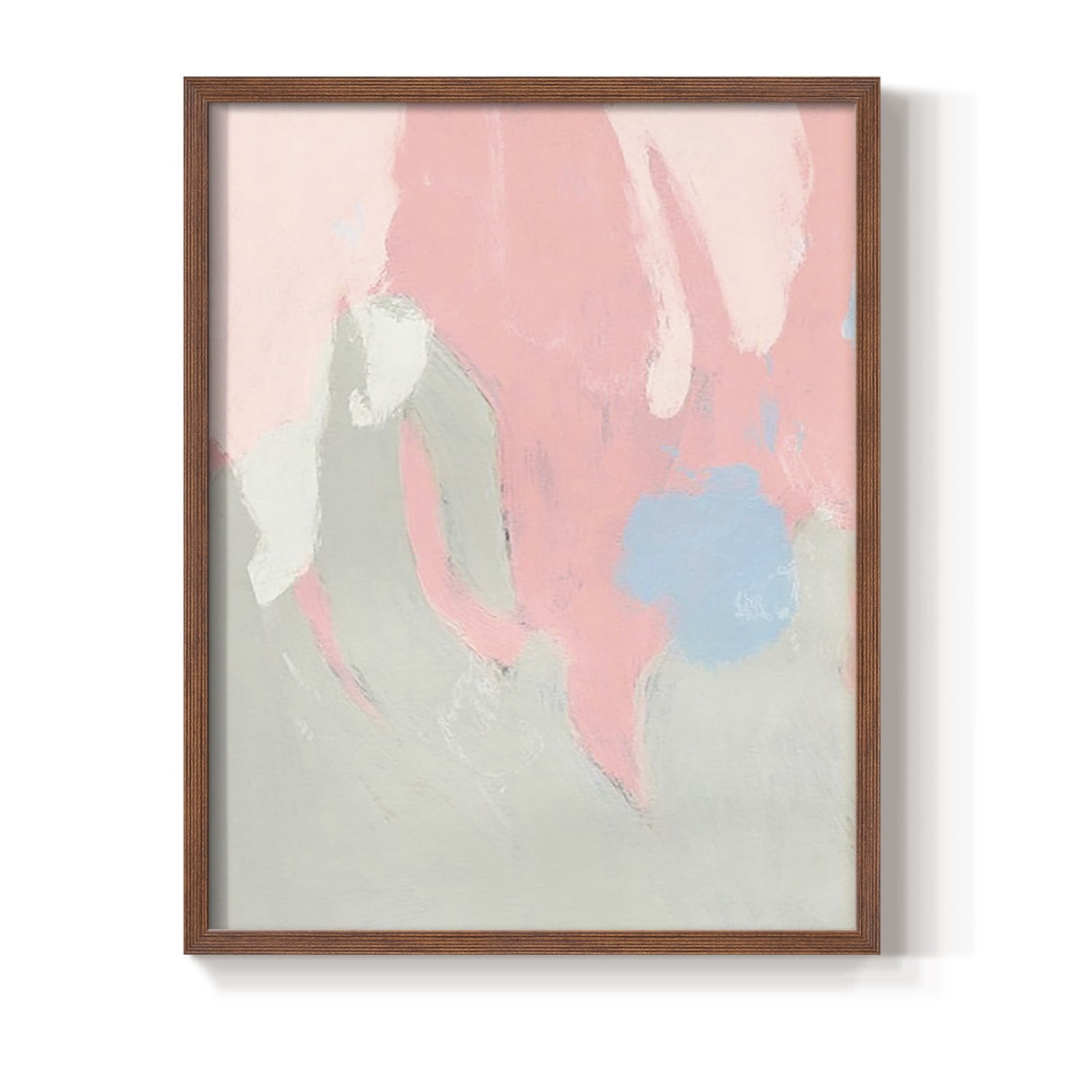 Blushing Abstract I Framed Print in Brown Solid Wood Framed Print No ...