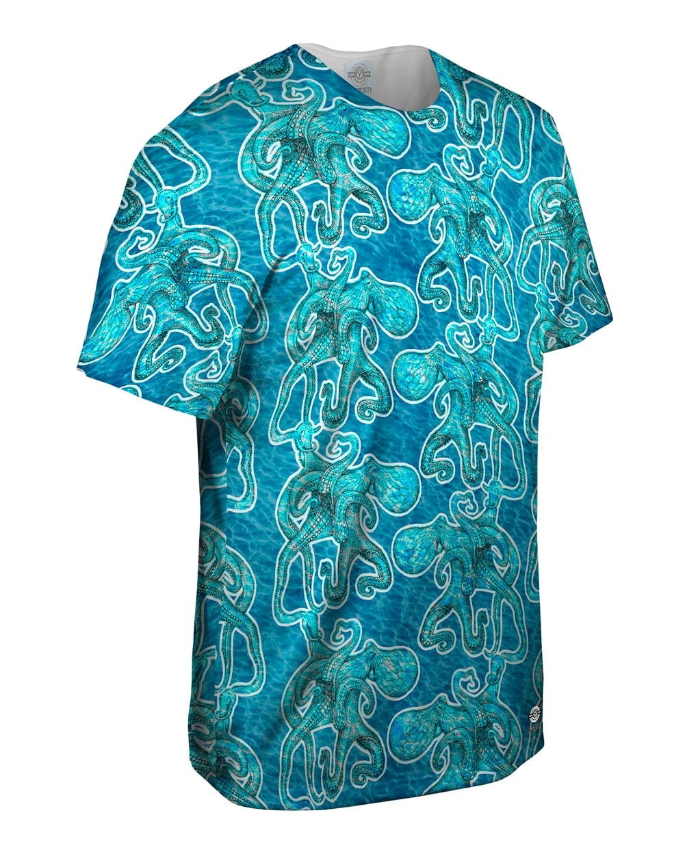 Blushing Octopus Dark Blue Mens T-Shirt All Over Print - Walmart.com