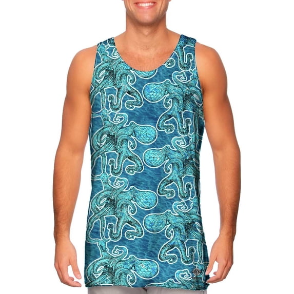 Blushing Octopus Dark Blue Tank Top - Walmart.com