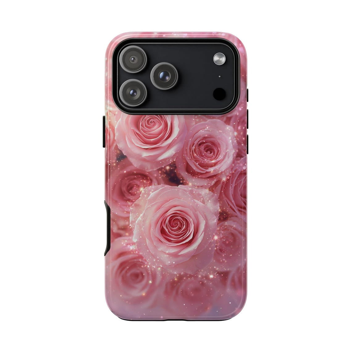 Blushing Rose Flowers Sparkling Pink Garden Aesthetic Case with iPhone ...