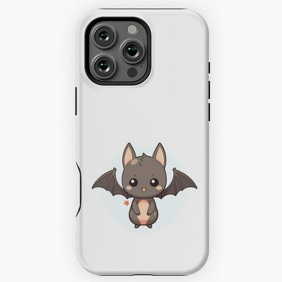 Blushy Kawaii Bat Chibi Cute Funny Vampire Bat Phone Case for iPhone 16 ...