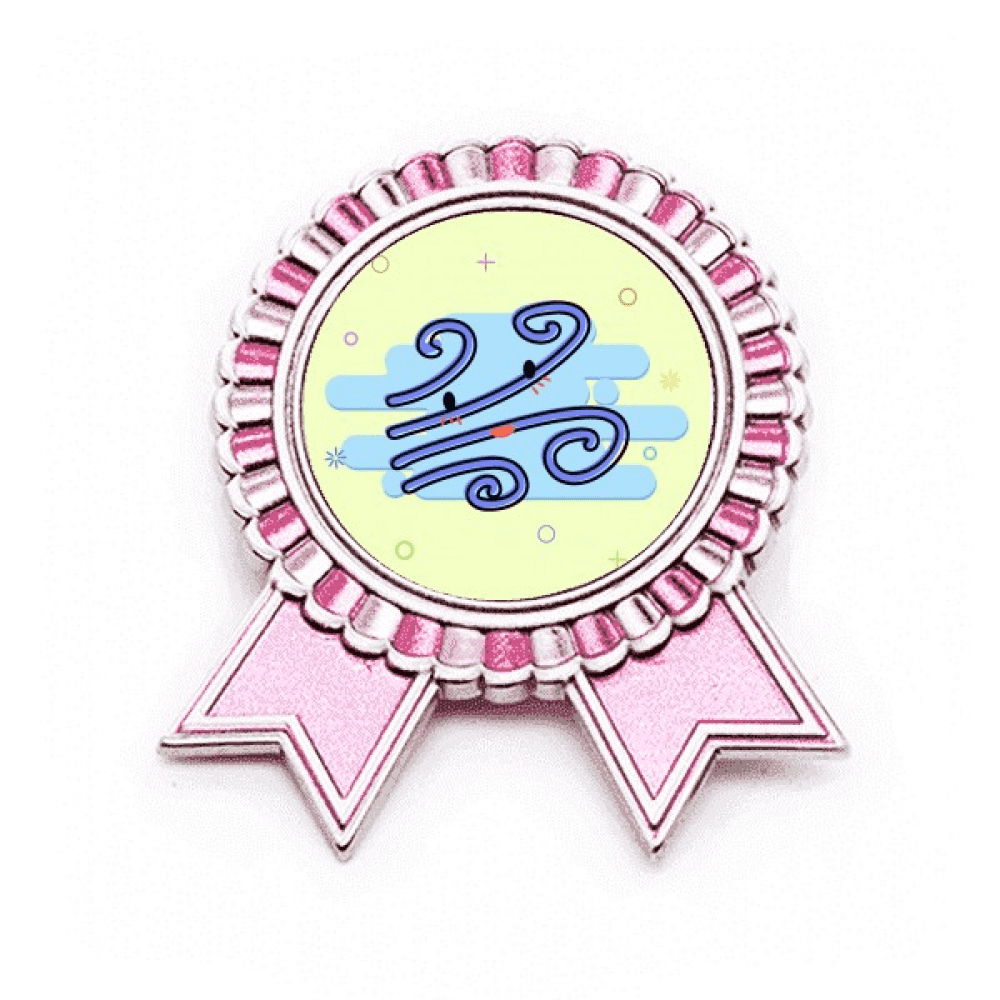 Blustery Gale Animation Badge Brooch Pin Pink Winner Award Medal ...