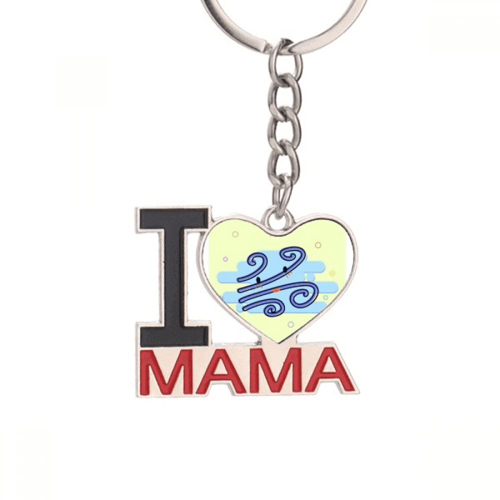 Blustery Gale Animation Keychain Metal Keyring Holder Love MAMA Mother ...