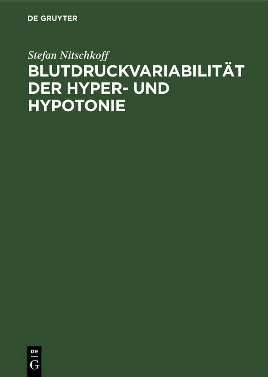BlutdruckvariabilitÃ¤t Der Hyper- Und Hypotonie: Eine ...