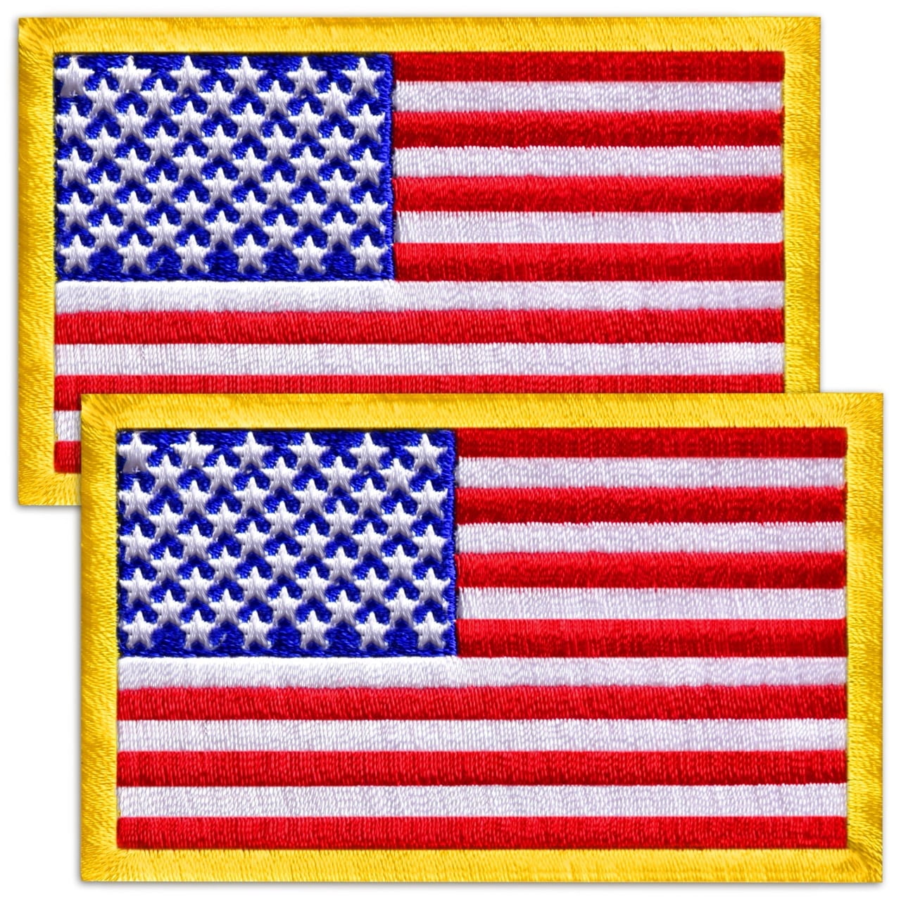 2Pcs American Flag Patch Set, Embroidered USA Flag Patches - Walmart.com