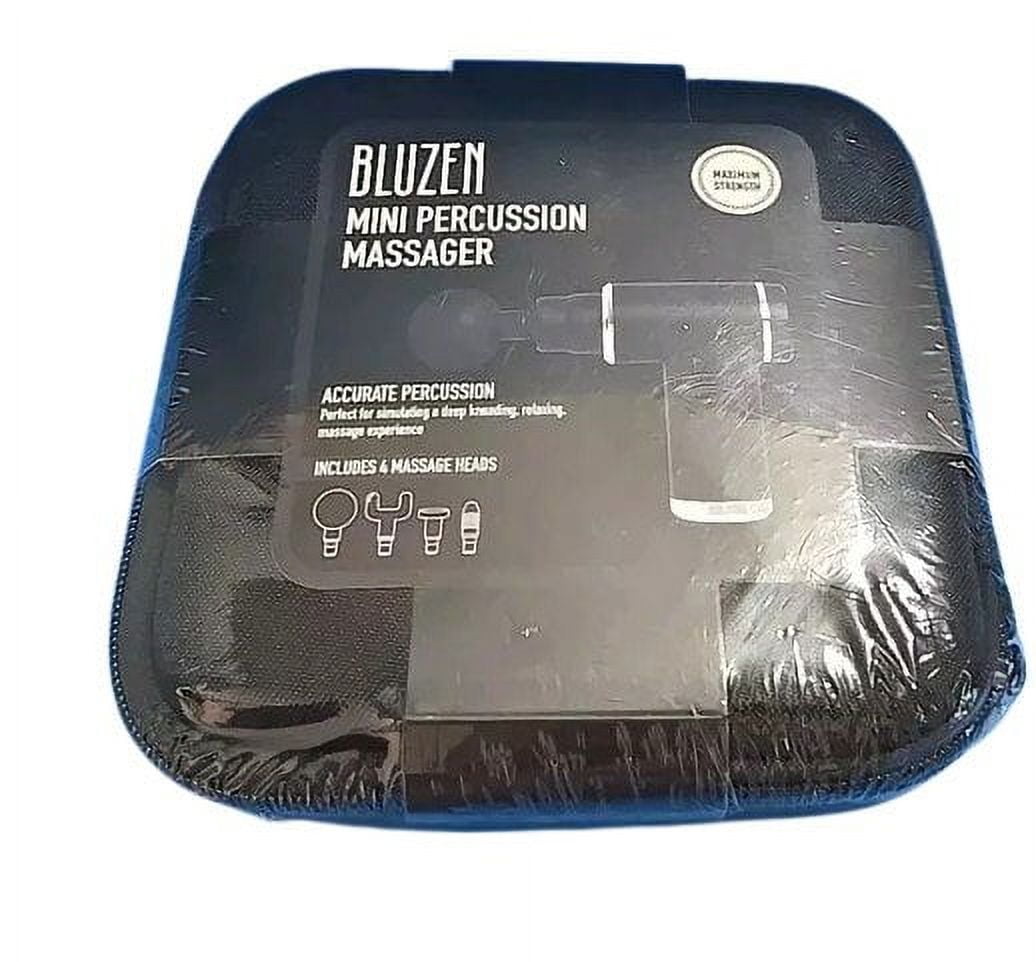 Bluzen Mini Percussion Massager ,Black,4 Massage Heads - Walmart.com
