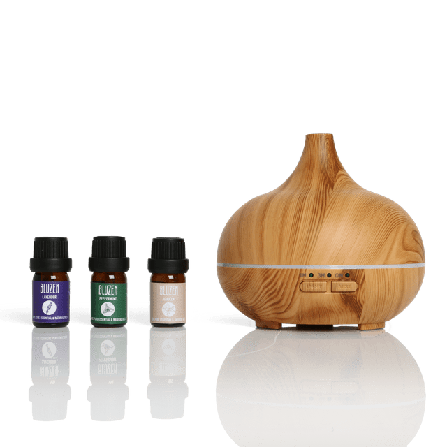 Bluzen Ultrasonic Mini Alpine Diffuser, Essential Aromatherapy, with Lavender, Peppermint ...