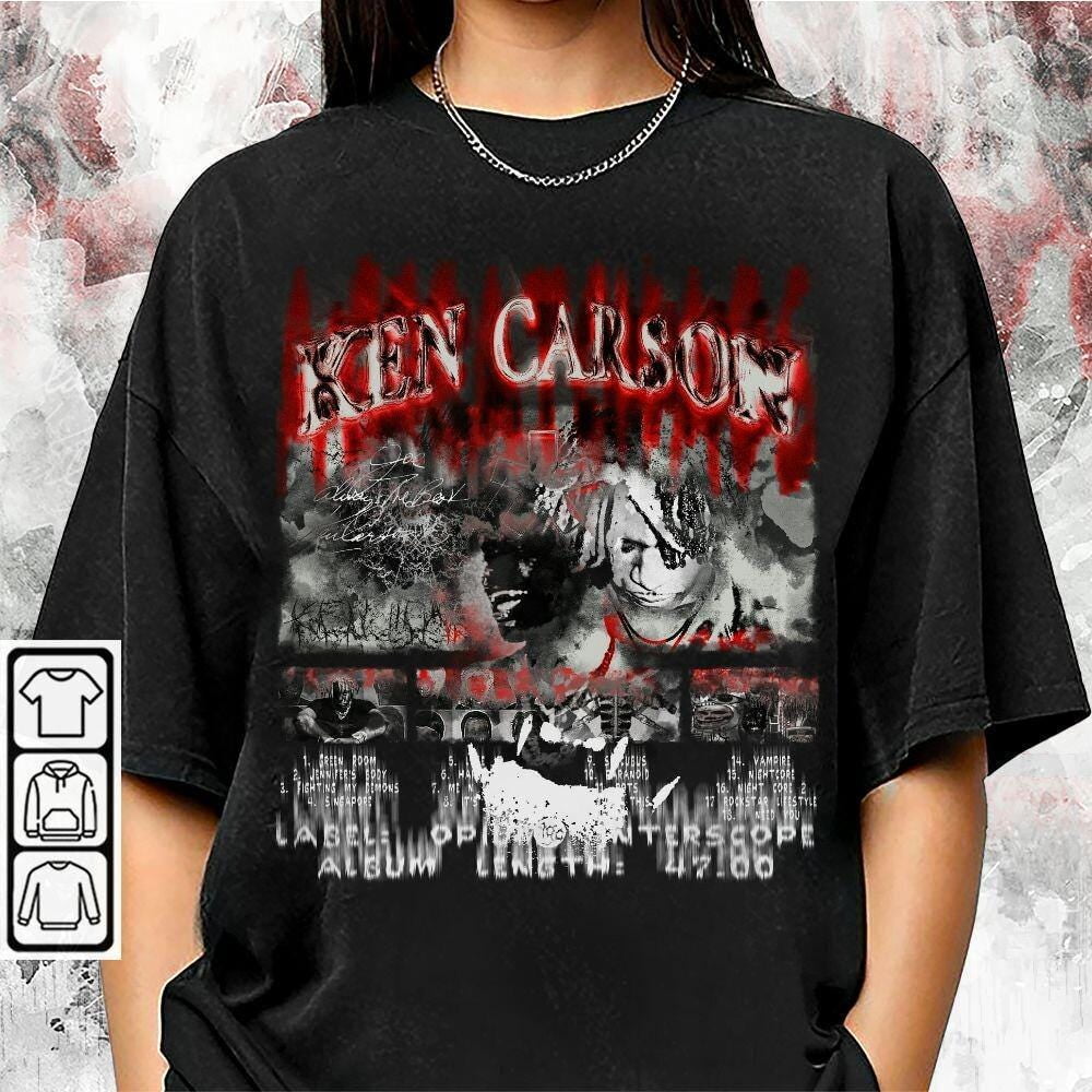Blvckstyle Ken Carson A Great Chaos Y2K Shirt, Bootleg 90s Rapper Ken Carson Hiphop Blur Graphic ...