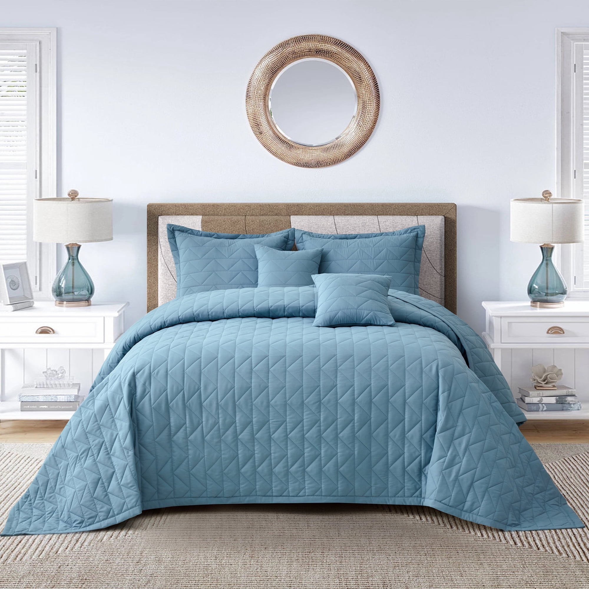 Blythease Oversized King Bedspread 128x120 Extra Wide, Modern ...